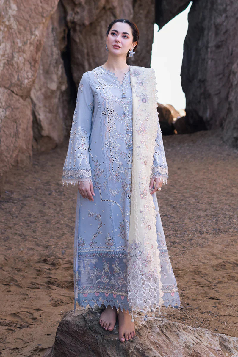Qalamkar | Sahil Kinare Luxury Lawn | Chickenkari FP-04 FIRUZE ...